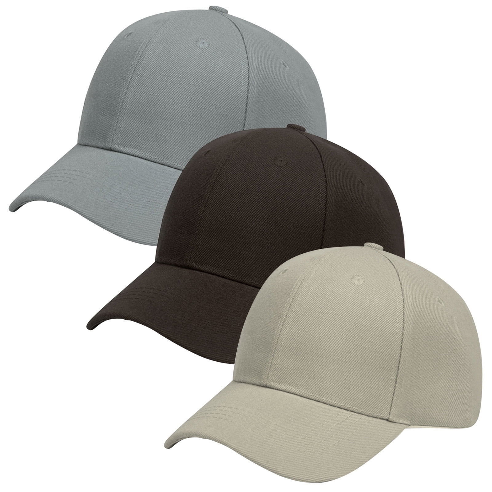 Sinpiling Mens & Womens Canvas Baseball Cap 3 Pack Unisex Lightweight ...