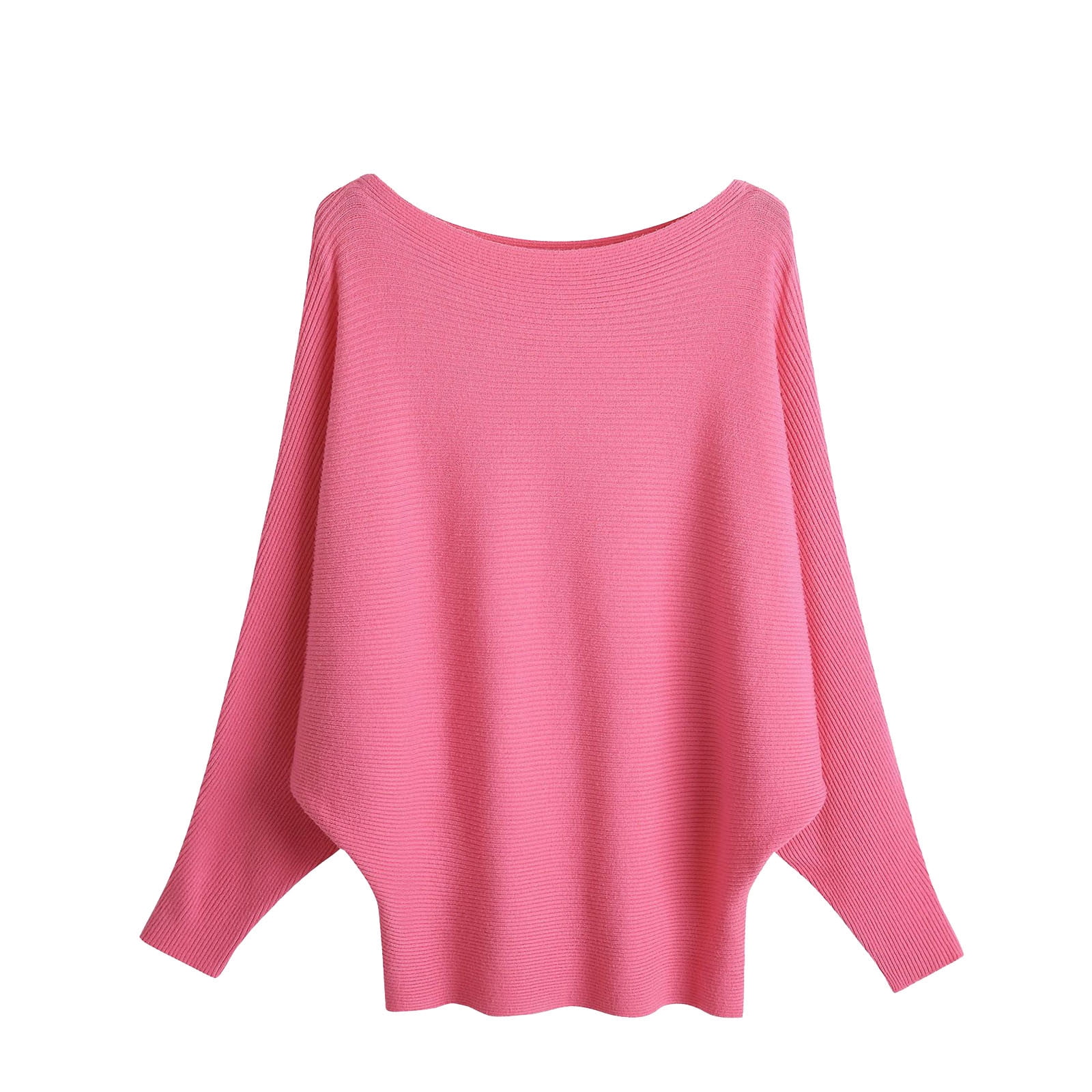 Sinpiling Womens Long Batwing Sleeve Sweaters Trendy Pullover Crew Neck ...