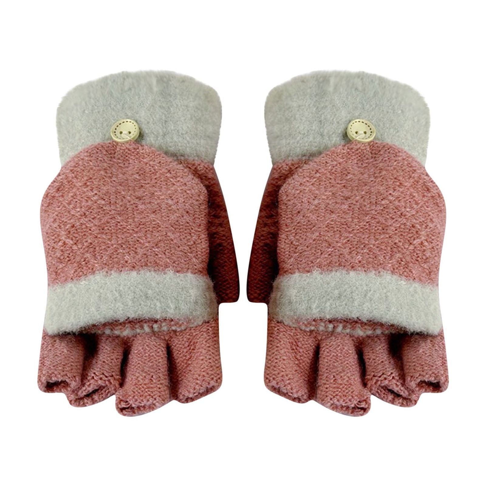 Sinpiling Womens Winter Convertible Gloves Fleece Chunky Knitted ...
