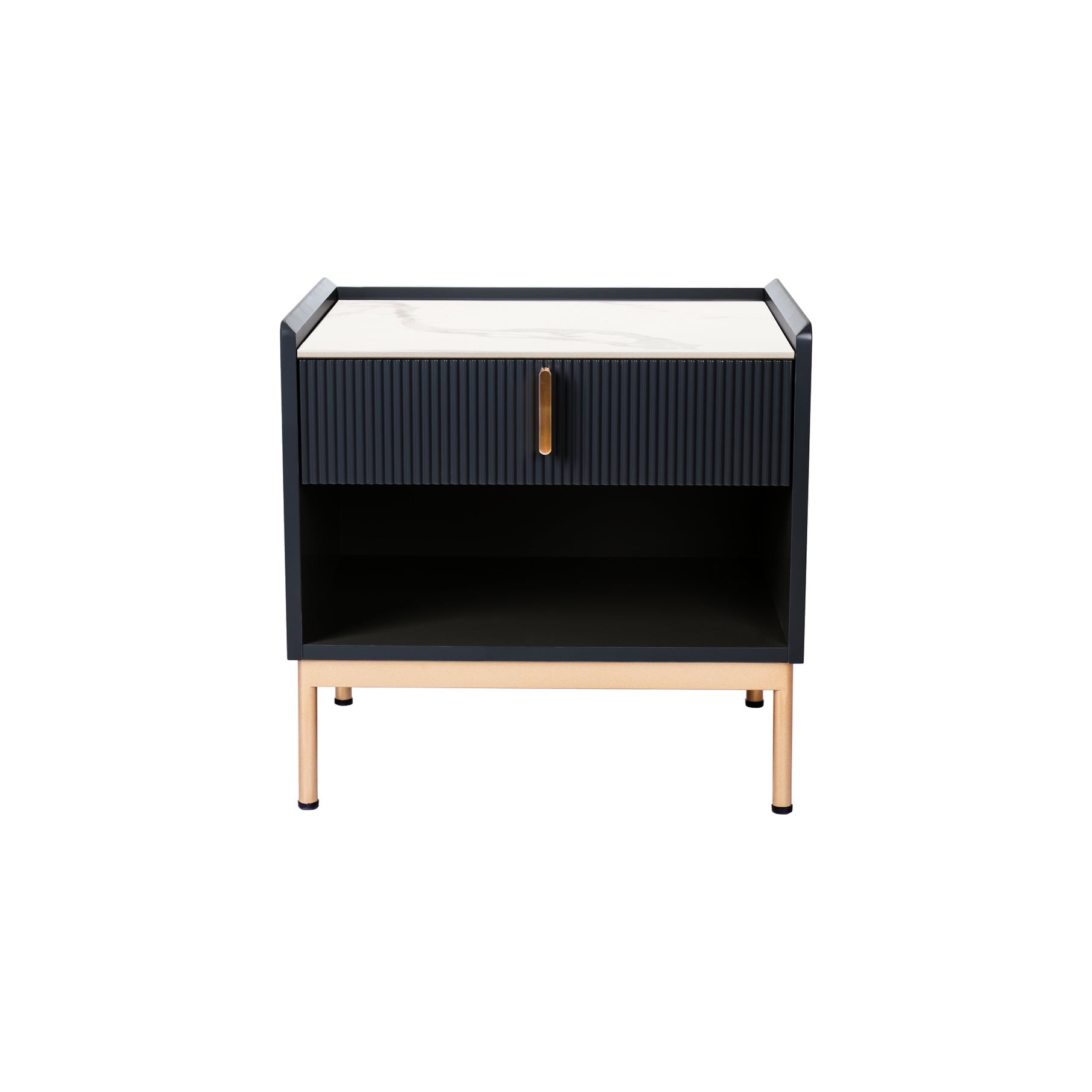 Sintered Stone Filler / Modern Night Stand / Lacquered Finish - Walmart.com