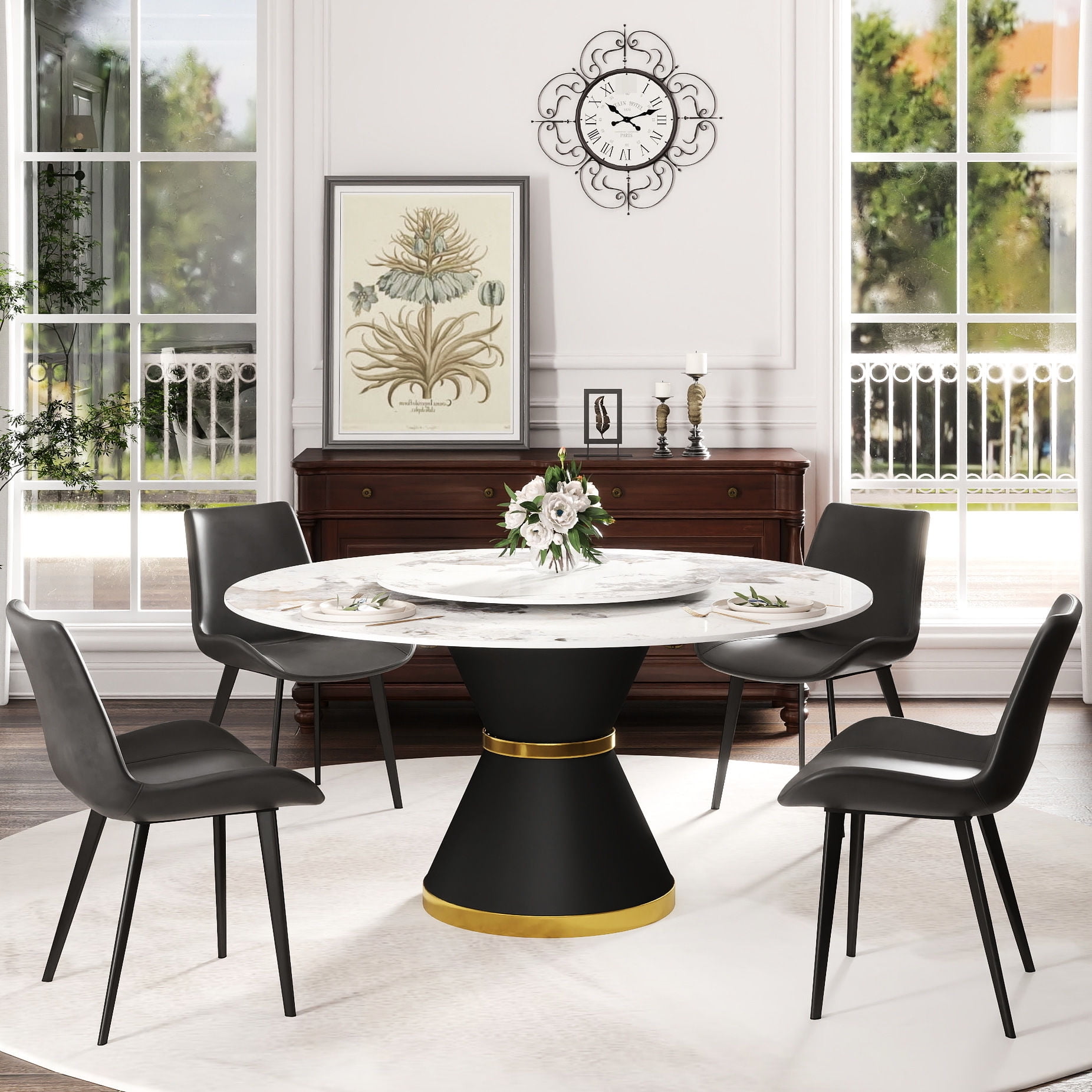 Sintered Stone Round Table + Rotatable Turntable Design" - "Family ...