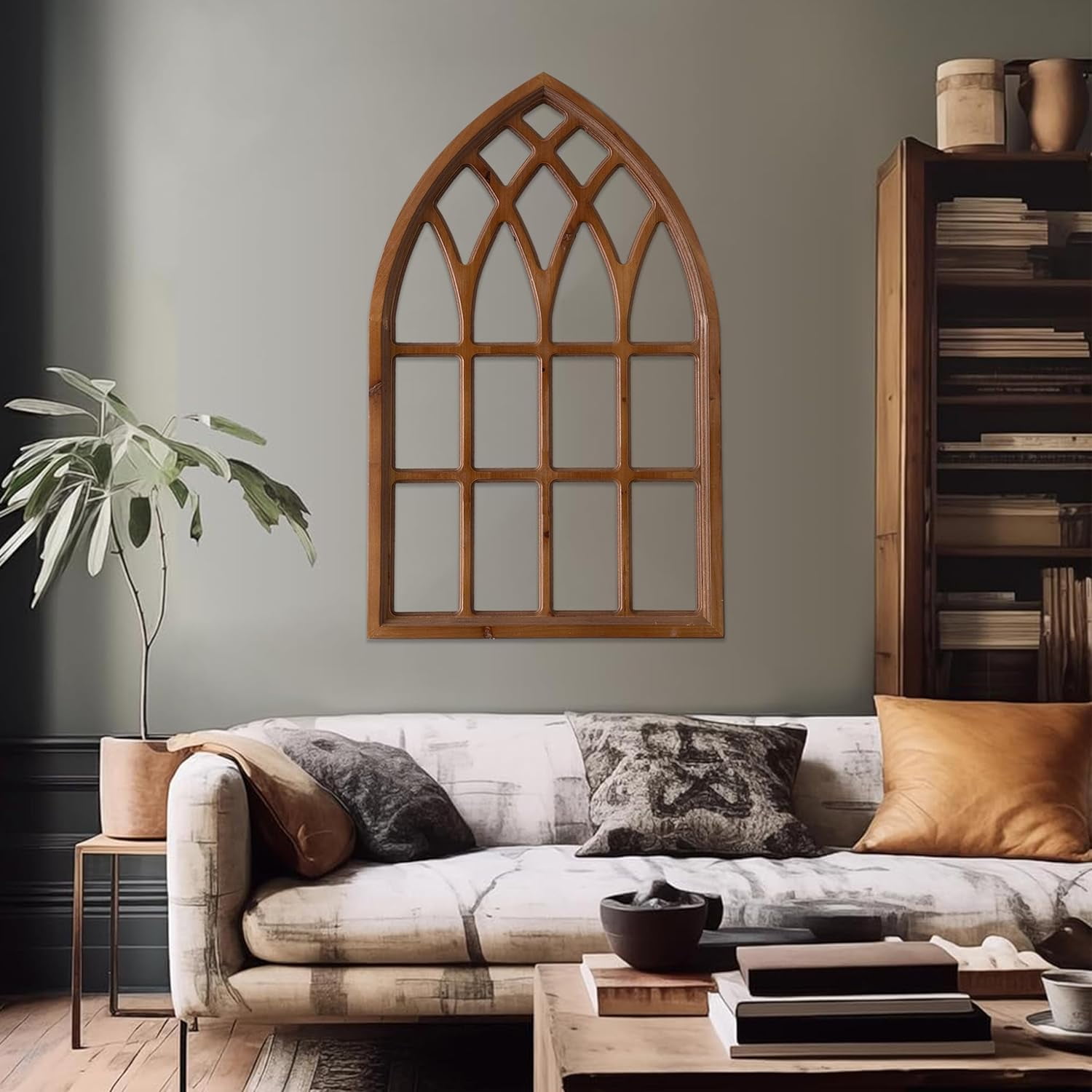 Sintosin Farmhouse Arched Window Frame Wall Decor, 20 x 32 Inches ...