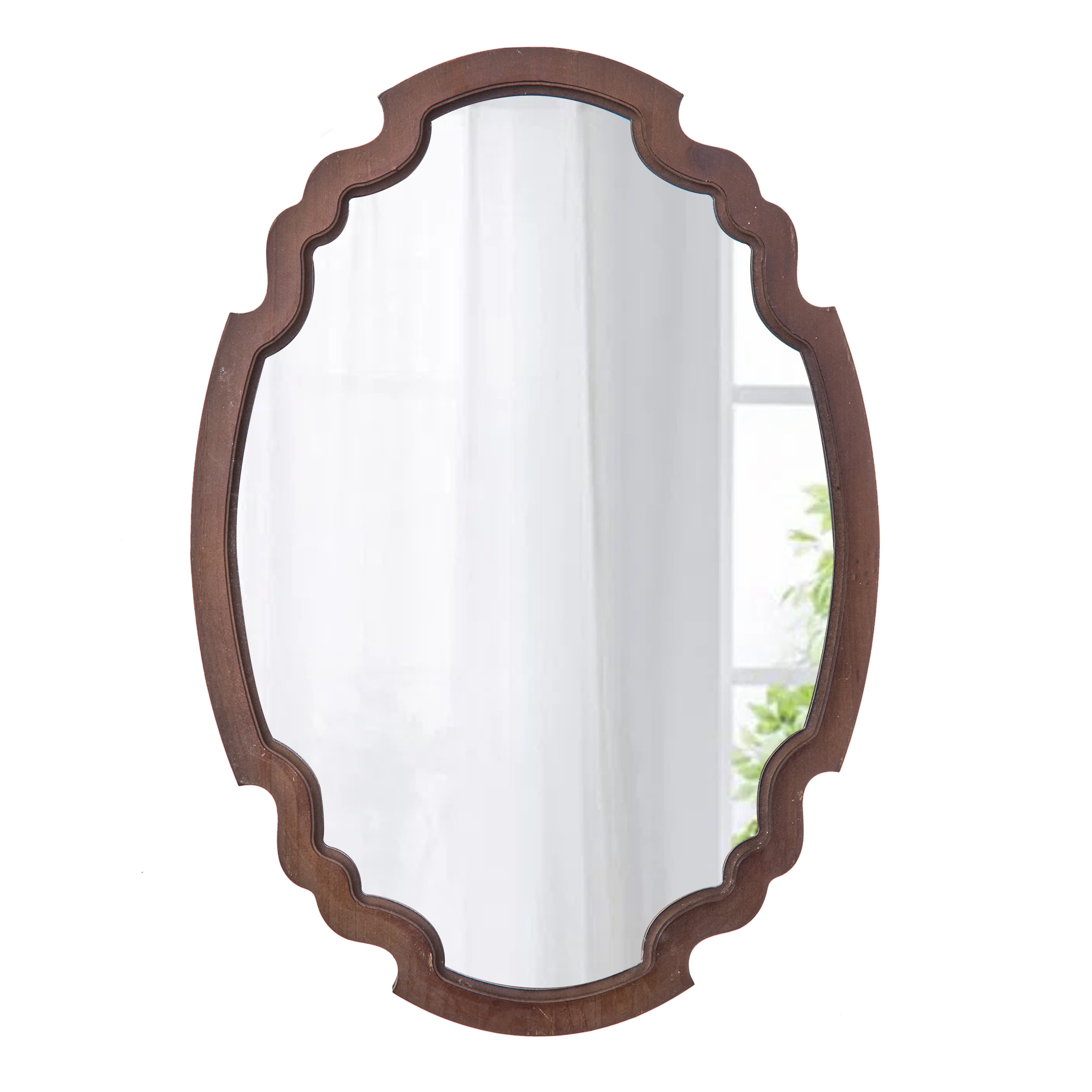 Sintosin Farmhouse Oval Wall Mirror for Home 16" x 23", Vintage ...