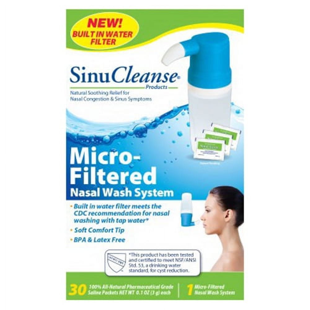 SinuCleanse Micro-Filtered Nasal Wash System Kit, 1 ea, 2 Pack ...