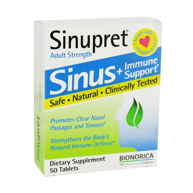 Sinupret Sinus Plus Immune Support Adult Strength Tablets - 50 Ea, 6 ...