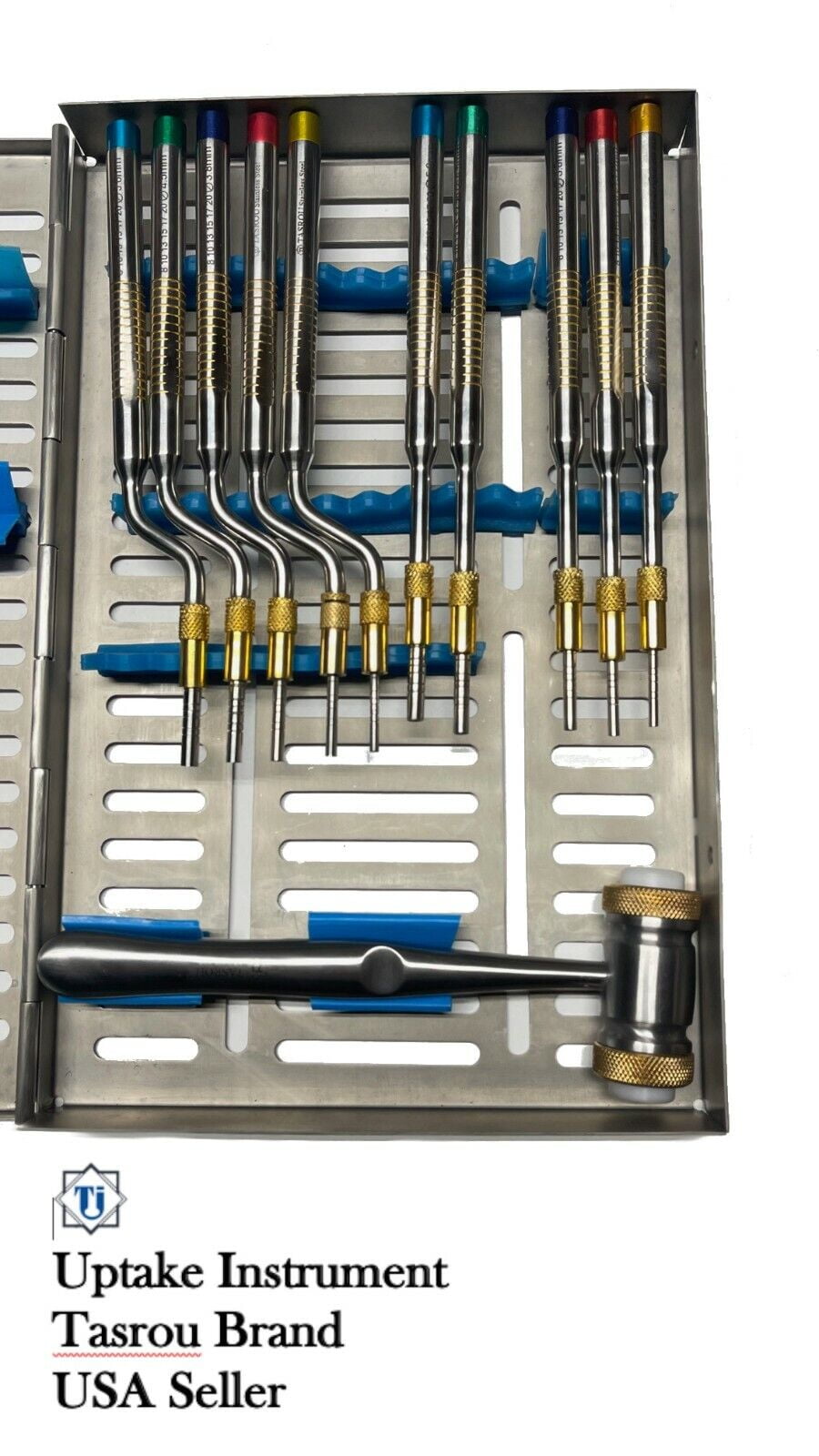 Sinus Lift Osteotomes Kit Straight Off Set Concave Mead Mallet Cassette ...