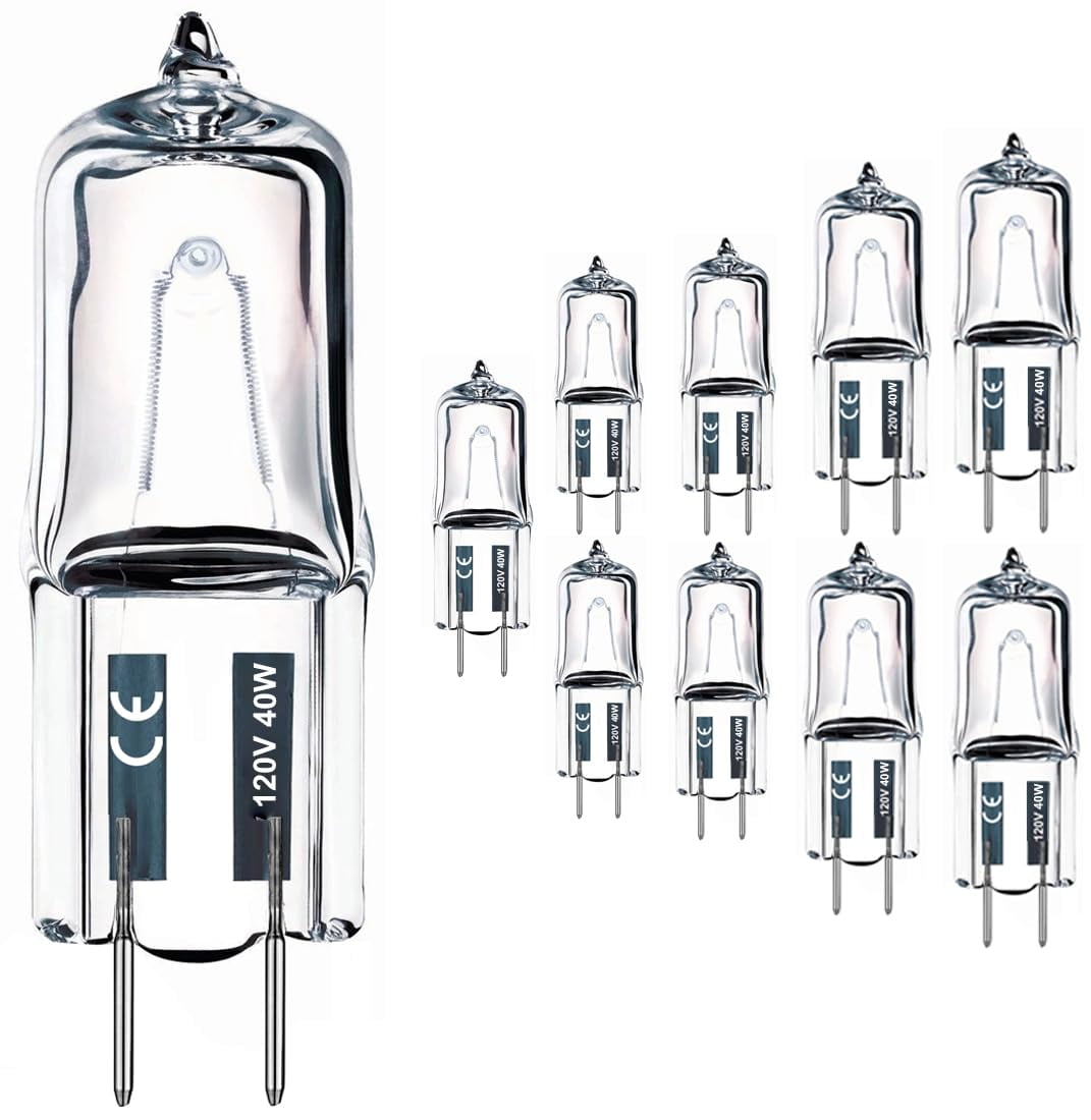 Sinvic G8 Bulb, 10 Pack G8 Halogen Bulb 40W, High Output G8 120V 40W ...