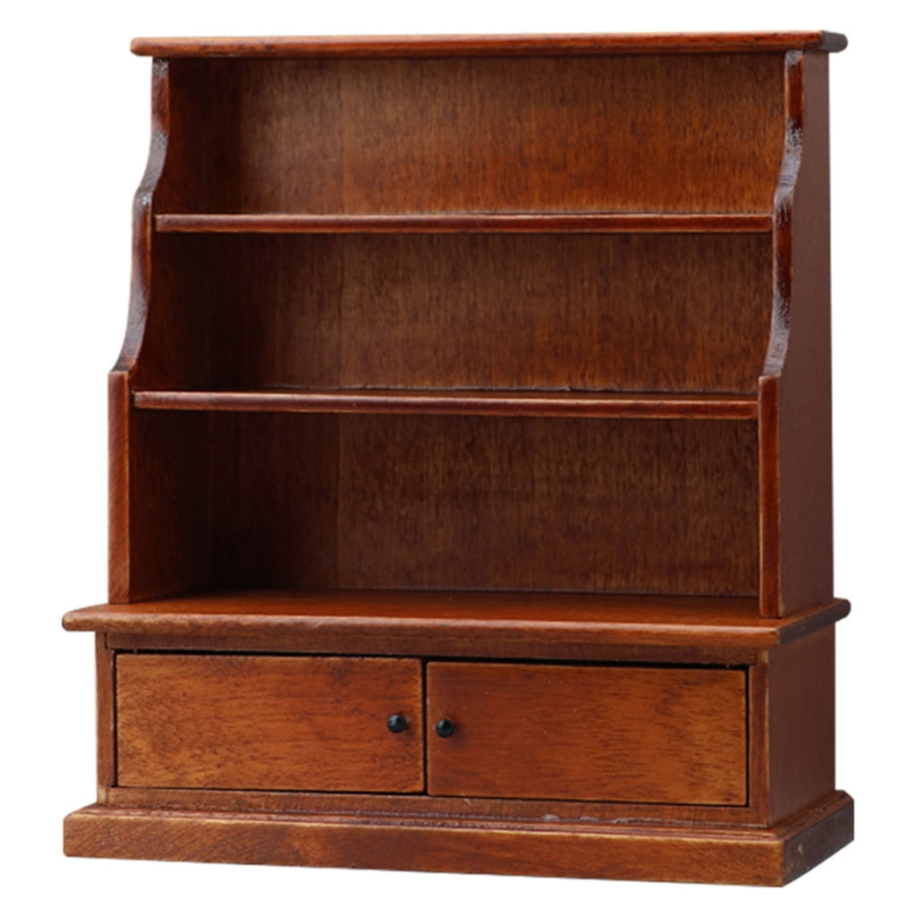 Sinyiin 1/12 Miniature Cabinet Wood Furniture Realistic Display Cabinet ...