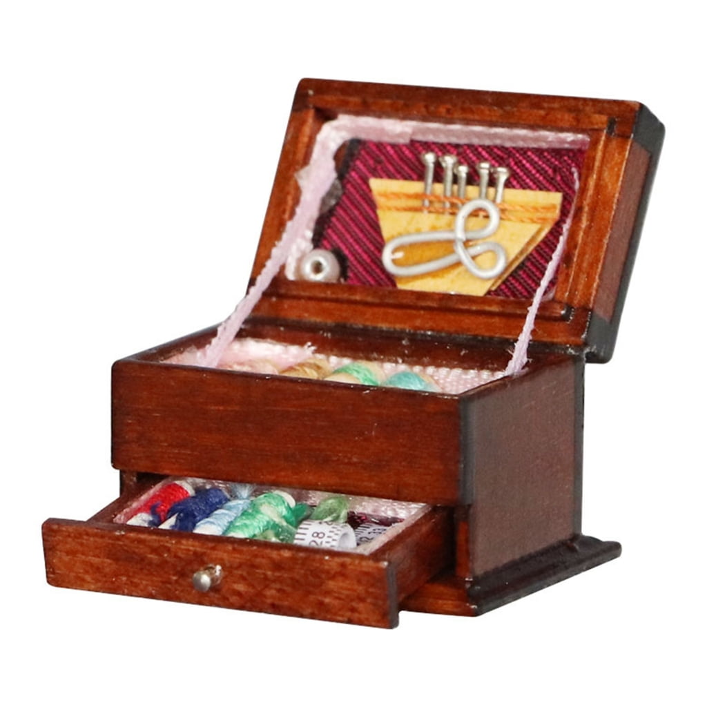 Sinyiin 1/12 Miniature Sewing Room Scene Display Tool Kits Dollhouses ...