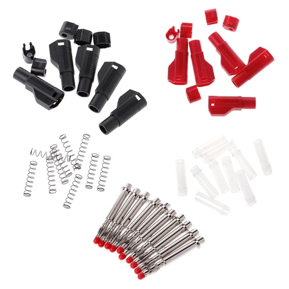 Sinyiin 10 Pcs 4mm Male Retractable Sheath Stackable Banana Plug Wire ...
