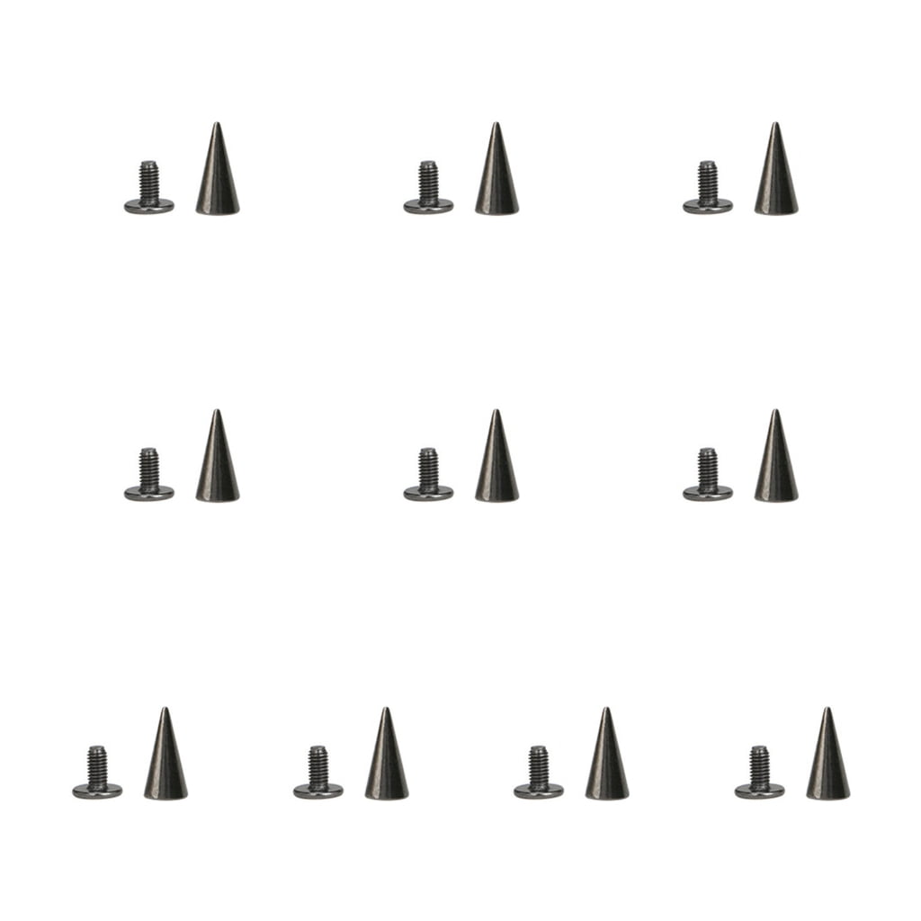 Sinyiin 10 Set Punk Style Spikes Screwback Spikes Leathercraft Rivets ...