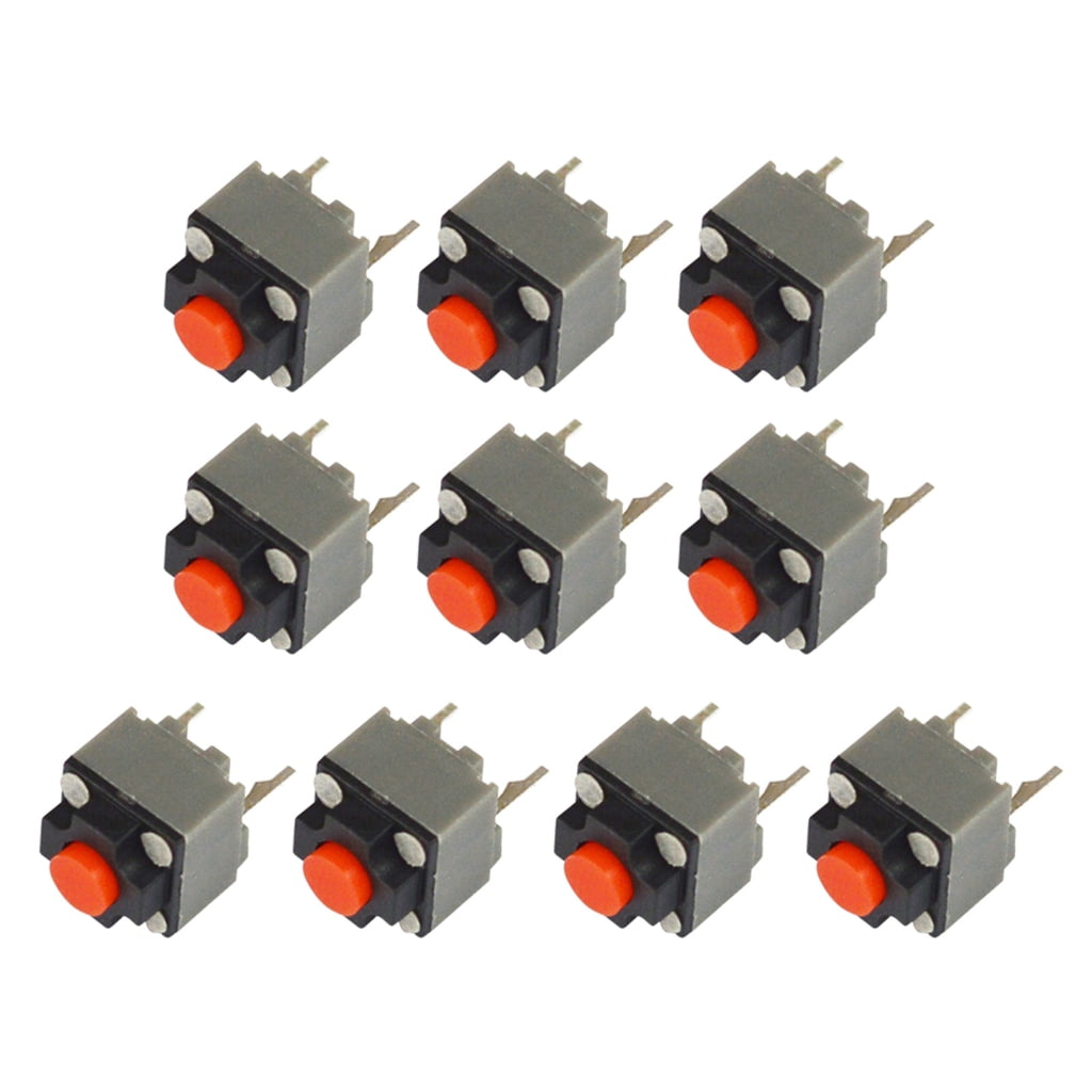 Sinyiin 10Pcs MicroSwitch 6x6x7.3mm Square Silents Switches Button ...