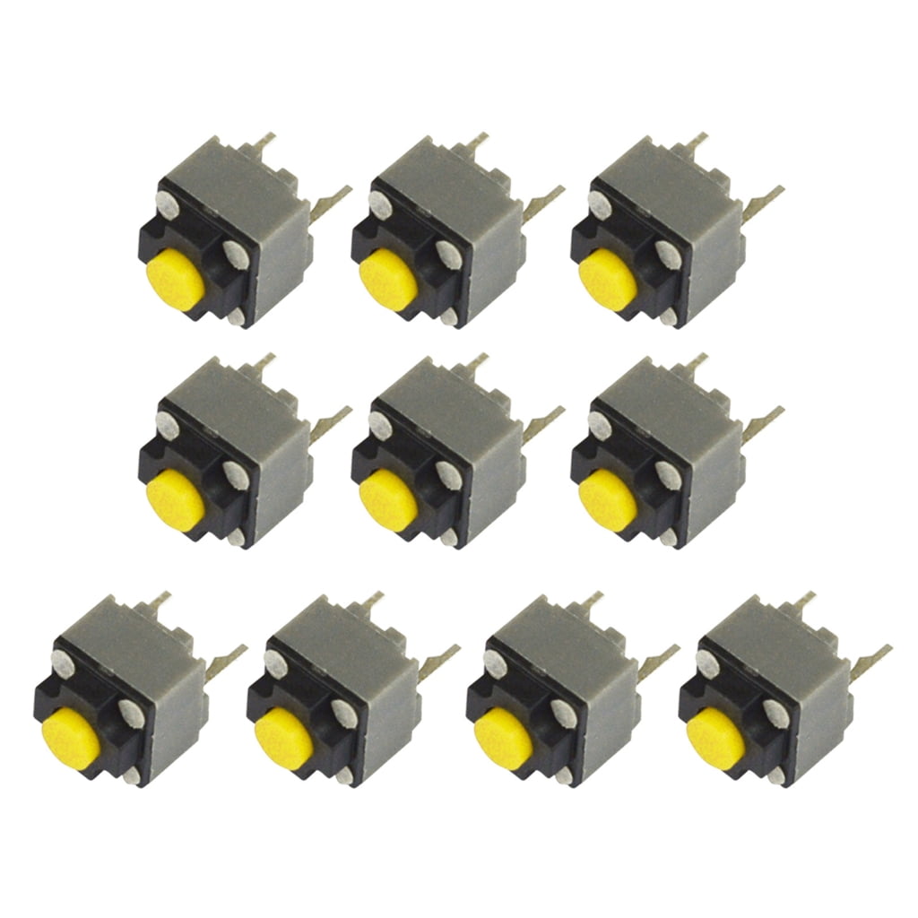 Sinyiin 10Pcs MicroSwitch 6x6x7.3mm Square Silents Switches Button ...