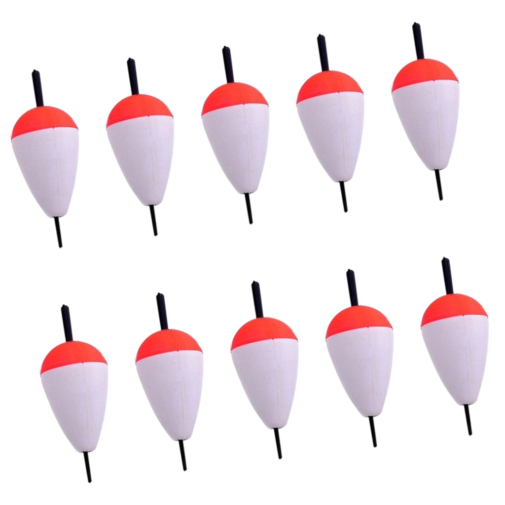 Sinyiin 10Pcs Sea Rock Fishing Striking Float Red And White Foam Sea ...