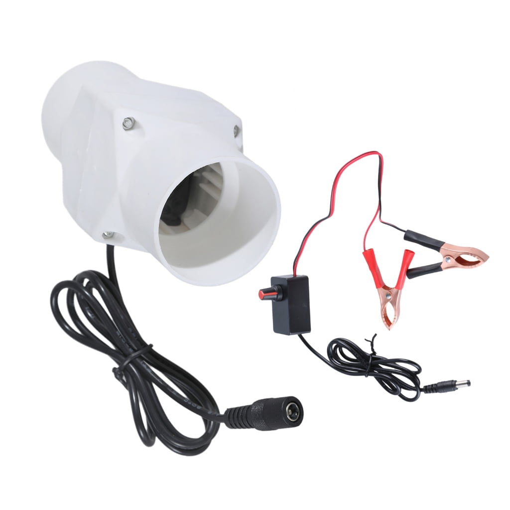 Sinyiin 12V Extractor Fan Low Noise Inline Duct Hydroponic Air Blower ...