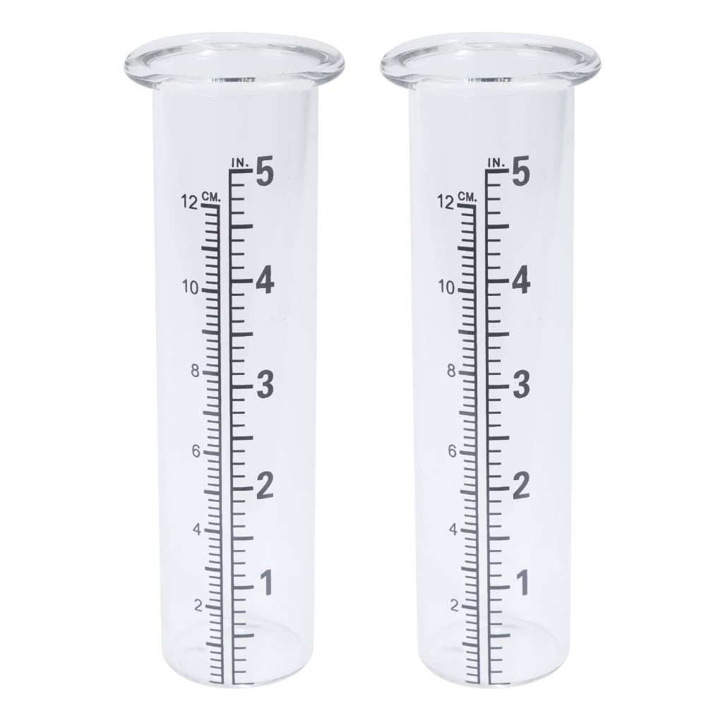 Sinyiin 2.2cm Diameter Rain Gauges with Glass Tube Easy to Read Scale ...