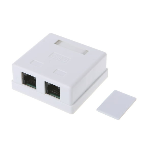 Sinyiin 2 Ports RJ45 CAT6 Network Connector Junction Box for Desktop ...