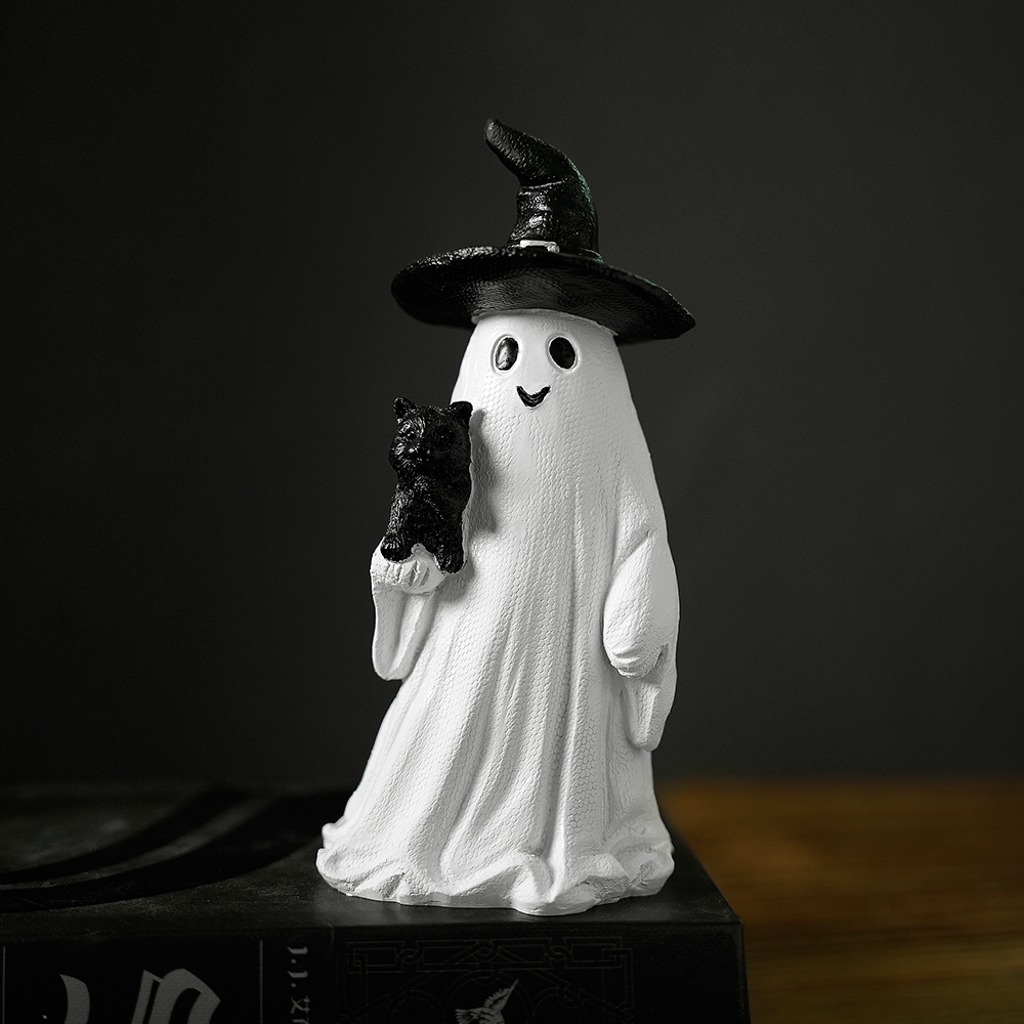 Sinyiin 2025 Halloween Spect Holding Black fel Statue Horror Cowboy ...