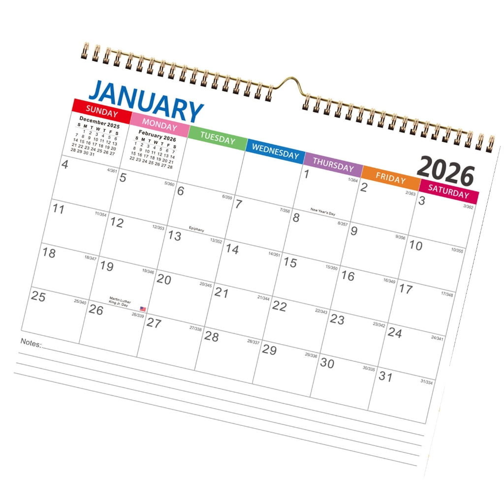 Sinyiin 2026 Wall Hanging Design Artistic Calendar Tear Resistant Clear ...