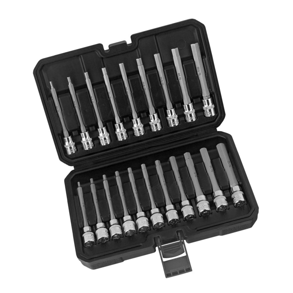 Sinyiin 20Pcs Extra Long Hex Bit Sockets for Tight Space Includes ...