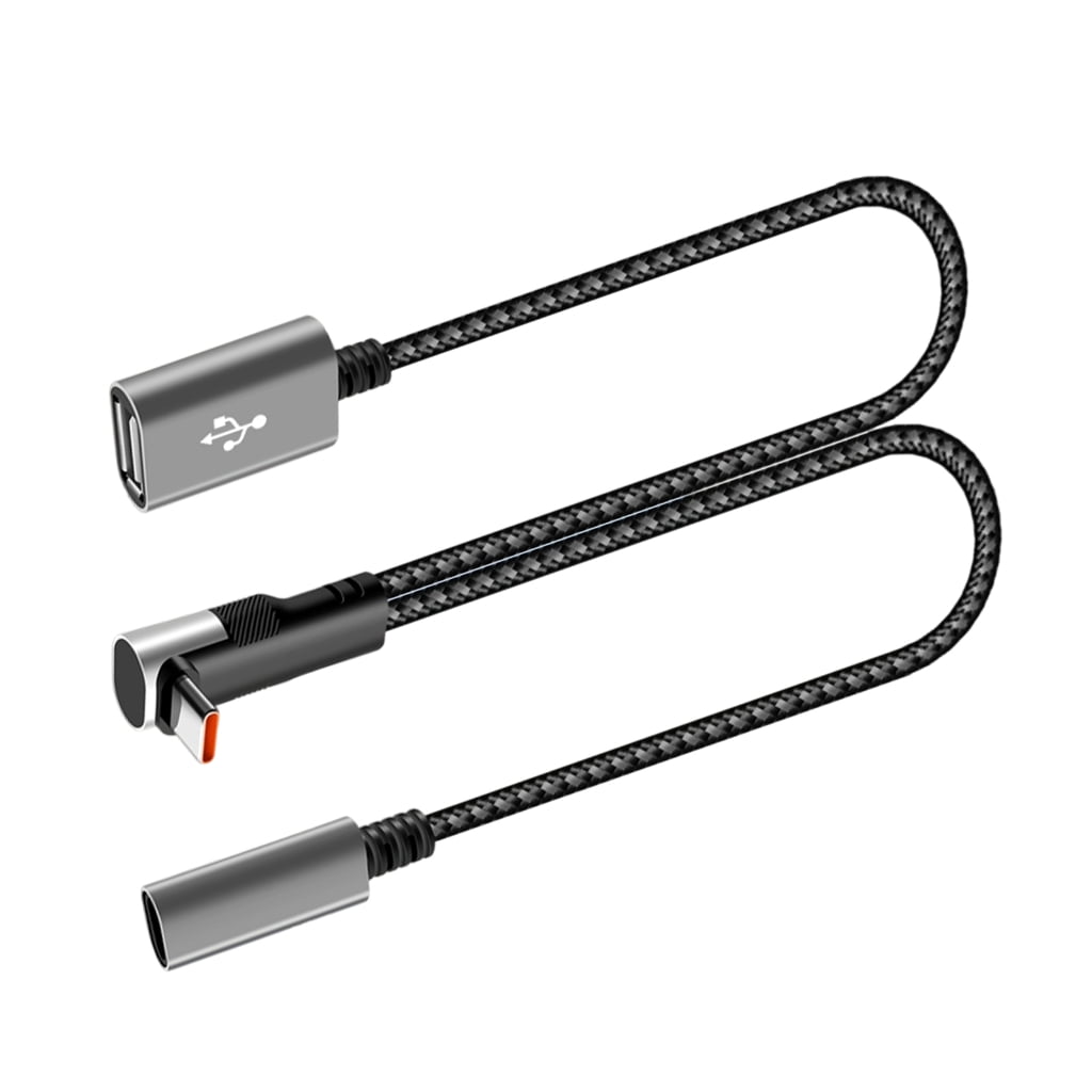 Sinyiin 25cm Type C Male To Double Female Charging Cable 90 Degree ...