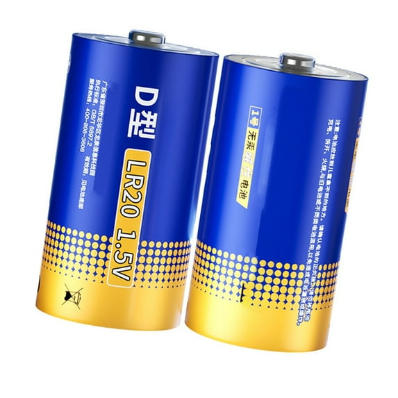 Sinyiin 2pcs Premium Long Lasting LR20 D Size Carbon Battery ...