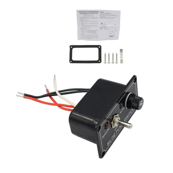 Sinyiin 3 Way Fused Marine Bilge Pump Switches Panel 12V Manual-Off ...