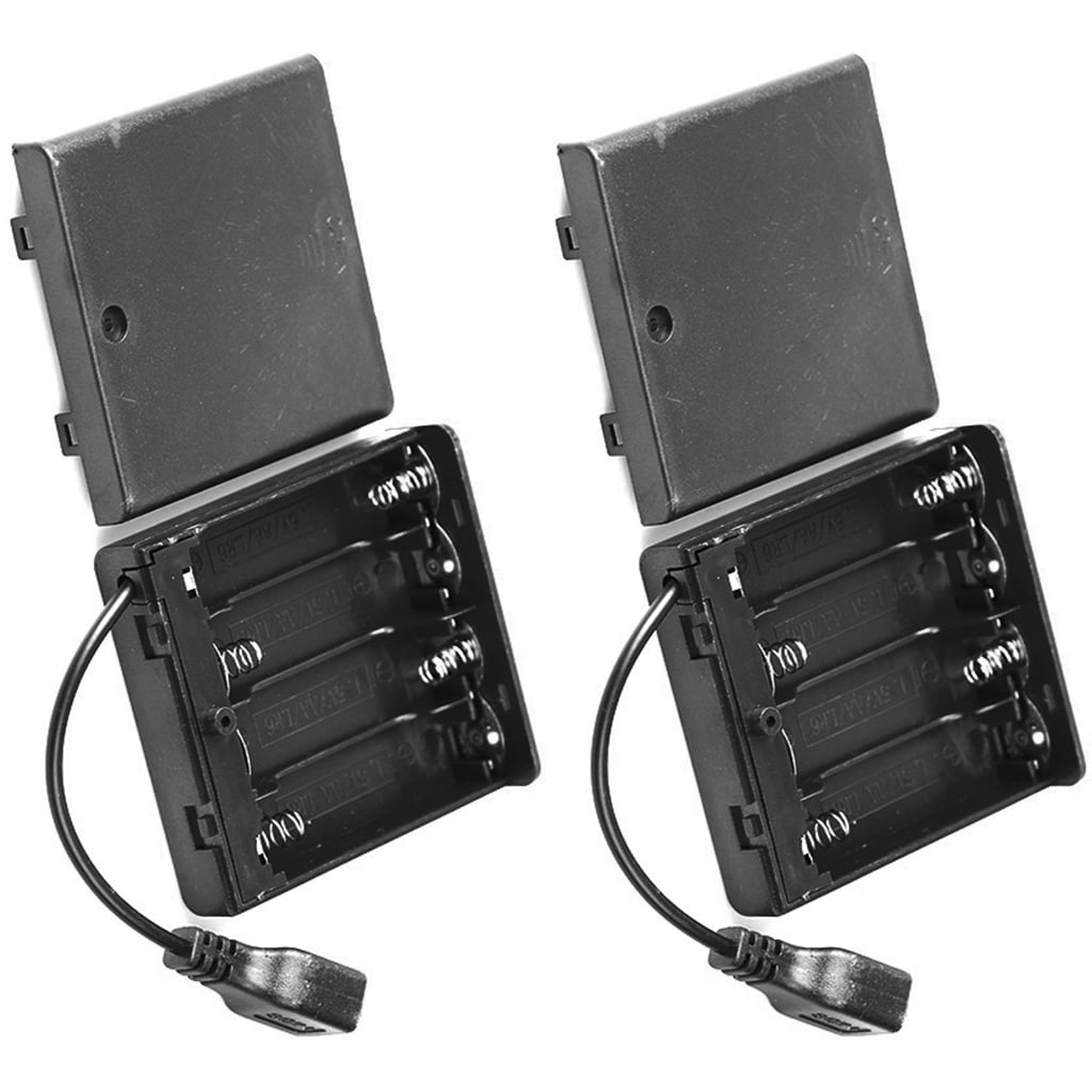 Sinyiin 4 Slots Battery Holder With USB Port Switchable For LED Light ...