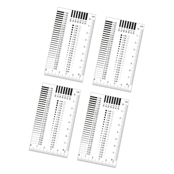 Sinyiin 4pcs Multipurpose Plastic Defect Measurement Cards Not ...