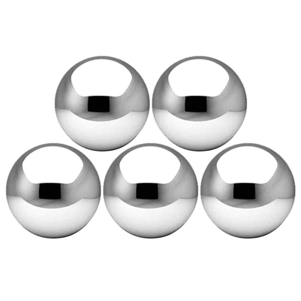Sinyiin 5 Pcs Stainless Steel Gazing Balls Mirror Polished Hollow Ball ...
