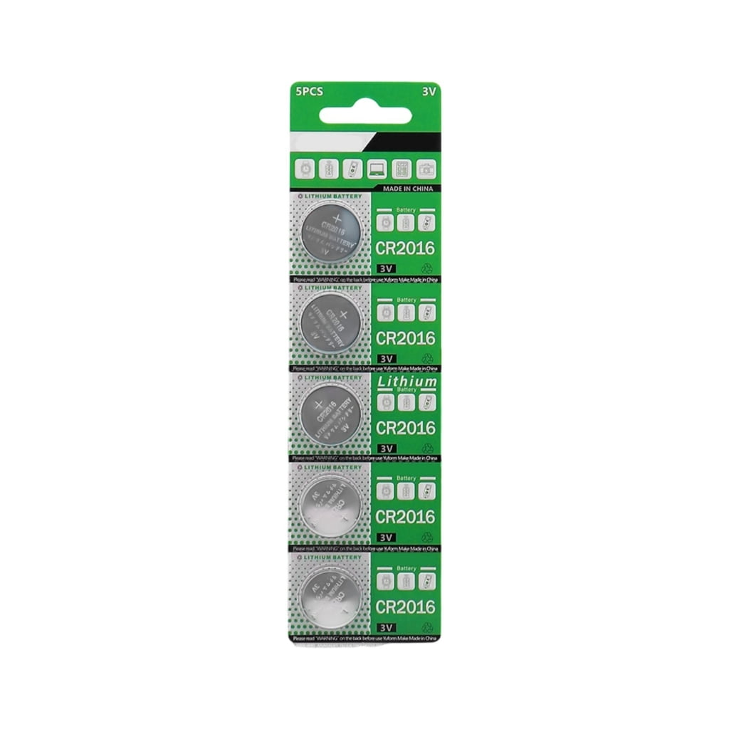 Sinyiin 5Pcs CR2016 Button Cell Batteries 3V Lithium Batteries Coin ...