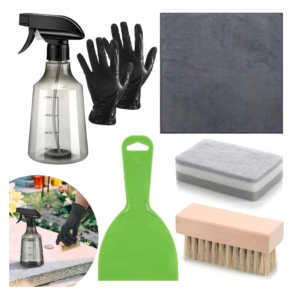 Sinyiin 7 Tool Cemetery Marker Cleaner Set Gentle Scrubbing Microfibre ...