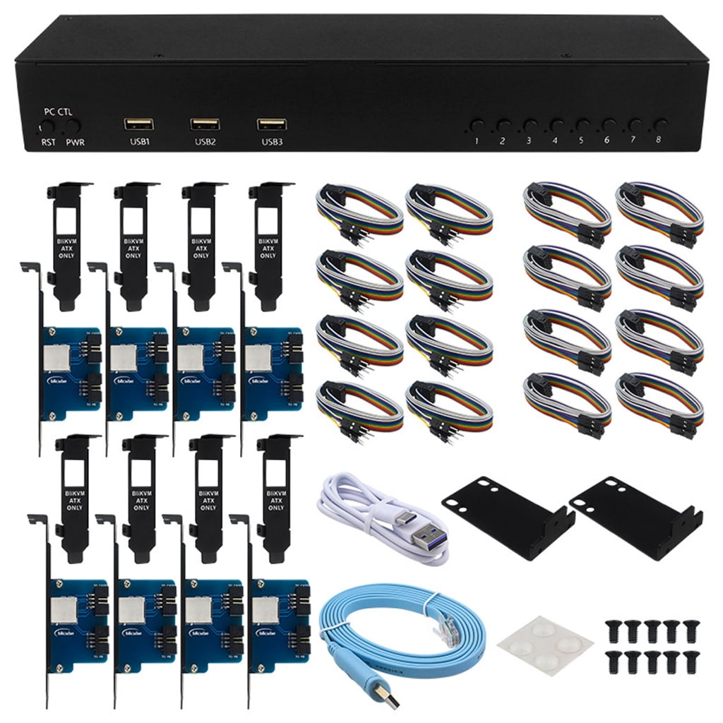 Sinyiin 8 Channel Video Selector KVM Switcher 8 Host Share 1 Mouse ...