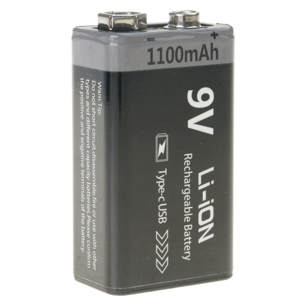 Sinyiin 9V 6F22 Lithium Battery 800/1100mAh Rechargeable and Long ...