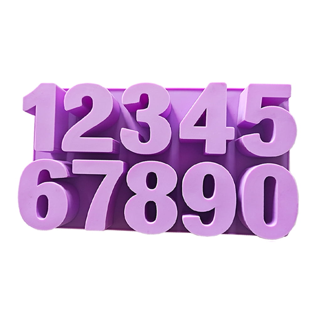 Sinyiin Arabic Numbers Keychain Resin Mold Silicone Mould DIY Polymer ...