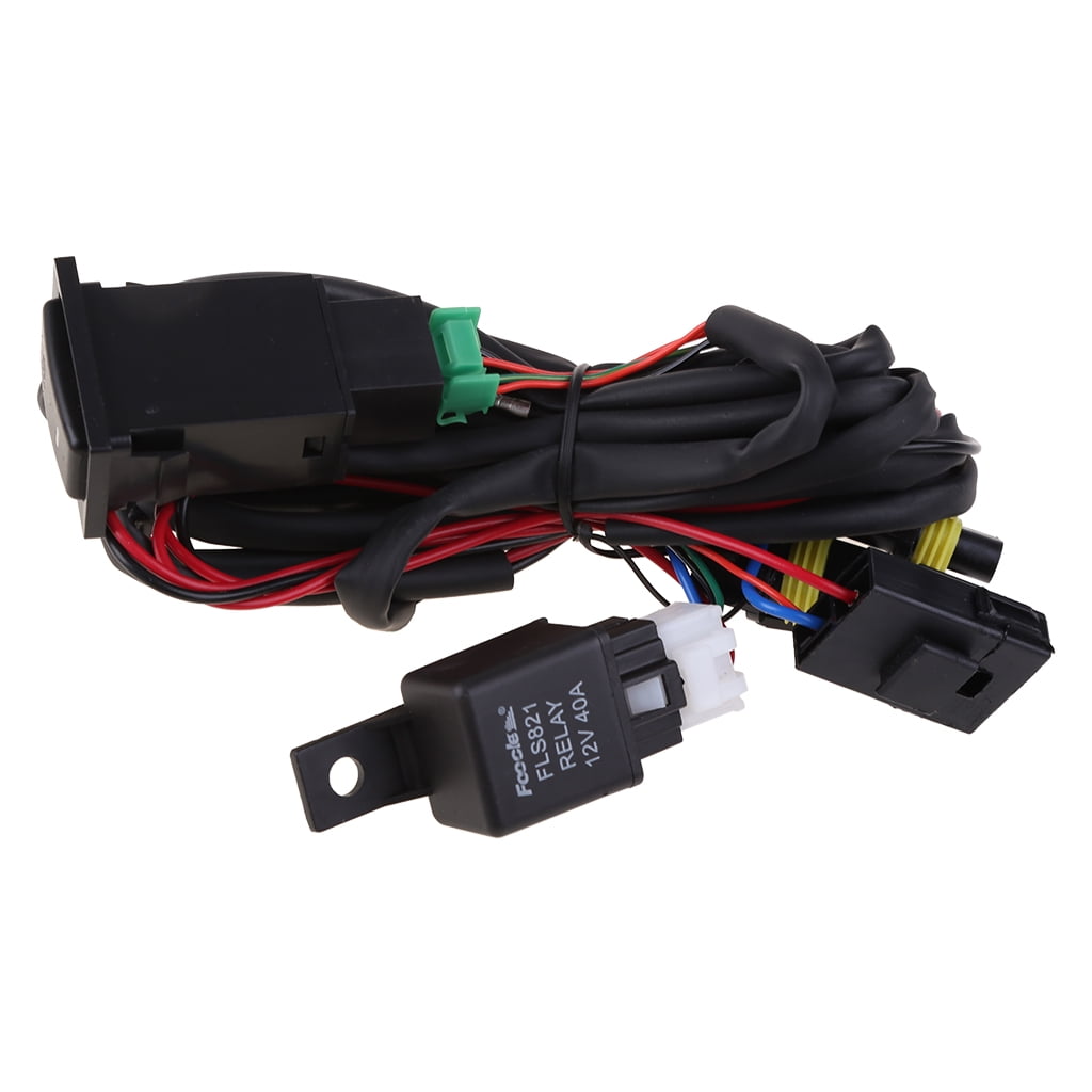Sinyiin Auto Lighting Assembly Universal DC12V 40A Fog Light Wiring ...