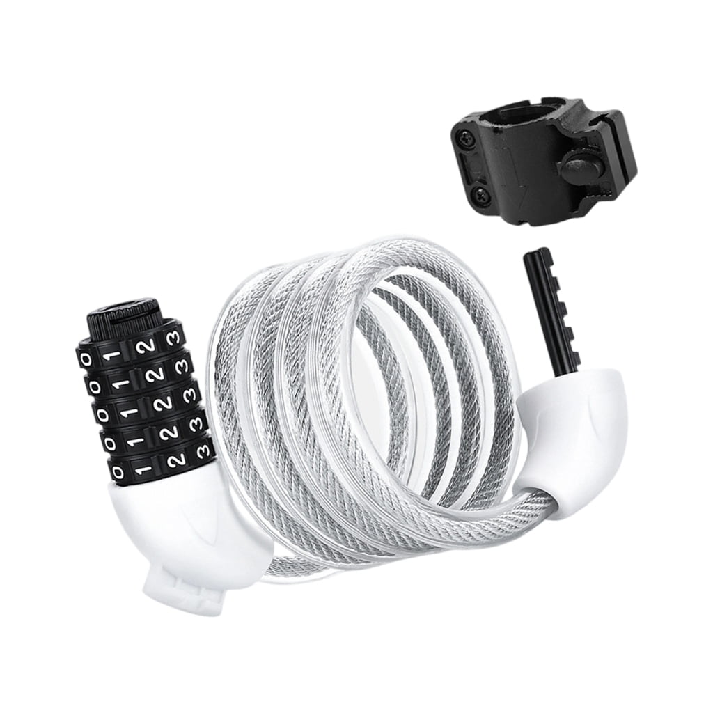 Sinyiin Bicycles Lock Long Cable Lock 5-Digit Combination Lock Bike ...