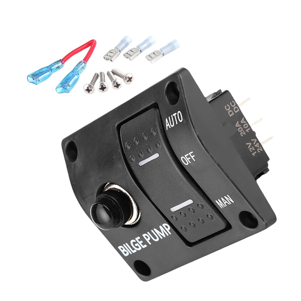 Sinyiin Boat Bilge Pump Control Panel 3 Way Automatic Pump Switch ...