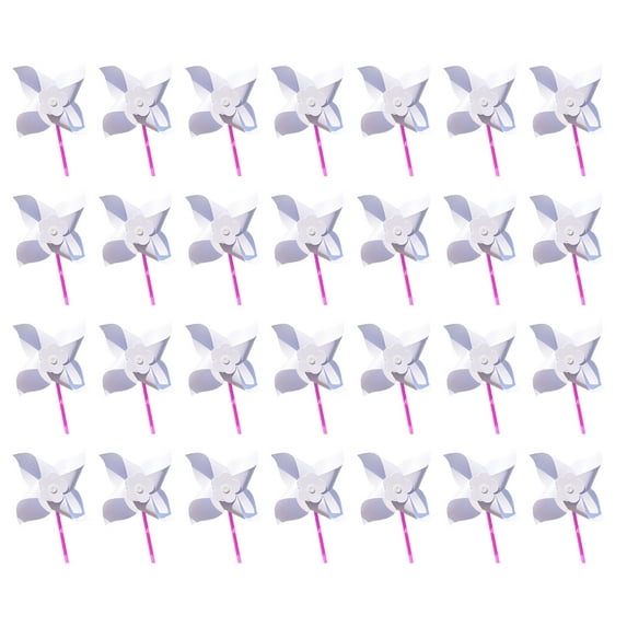 Sinyiin Bulk 100 Plastic Windmill DIY Craft Set Creative Art Activity ...