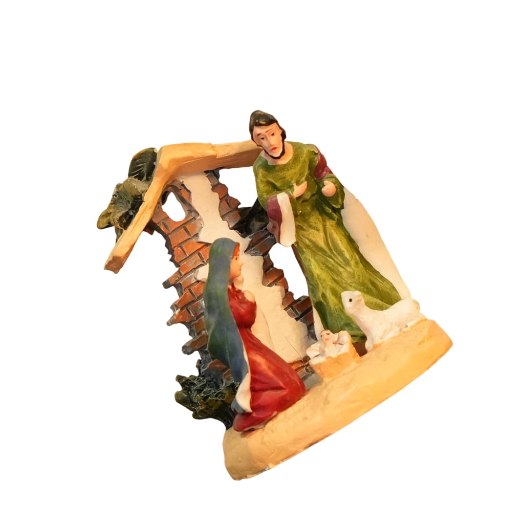 Sinyiin Christmas Nativity Figurines Resins Manger Holy Family Nativity ...