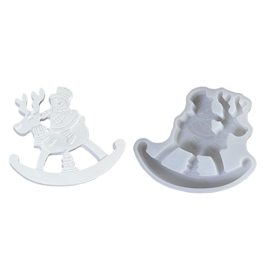 Sinyiin Christmas Reindeer Silicone Resin Mold Christmas Ornament Resin ...