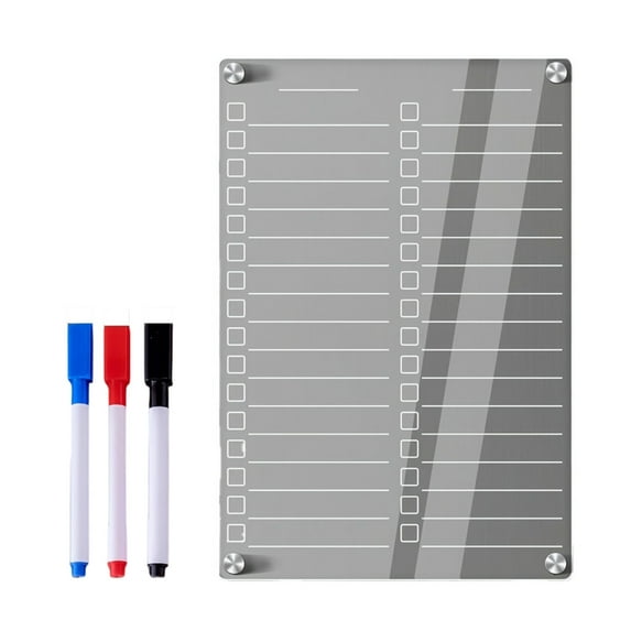 Sinyiin Clear Acrylic Fridge Magnet Board Pack for Refrigerator ...