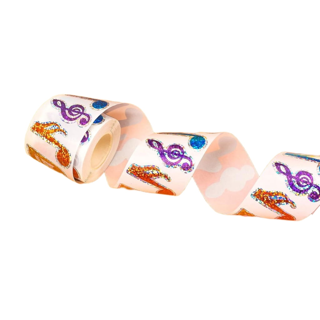 Sinyiin Colorful Glittering Music Note Decal Gift Wrapping Sticker for ...