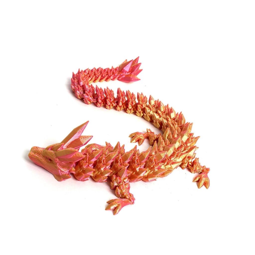Sinyiin Creative 3D Printed Dragon Collectible Bright Color Plastic ...