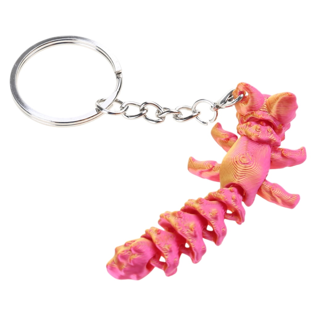 Sinyiin Decorative Fox Statue Keychain with Moving Joints 3D Printed ...