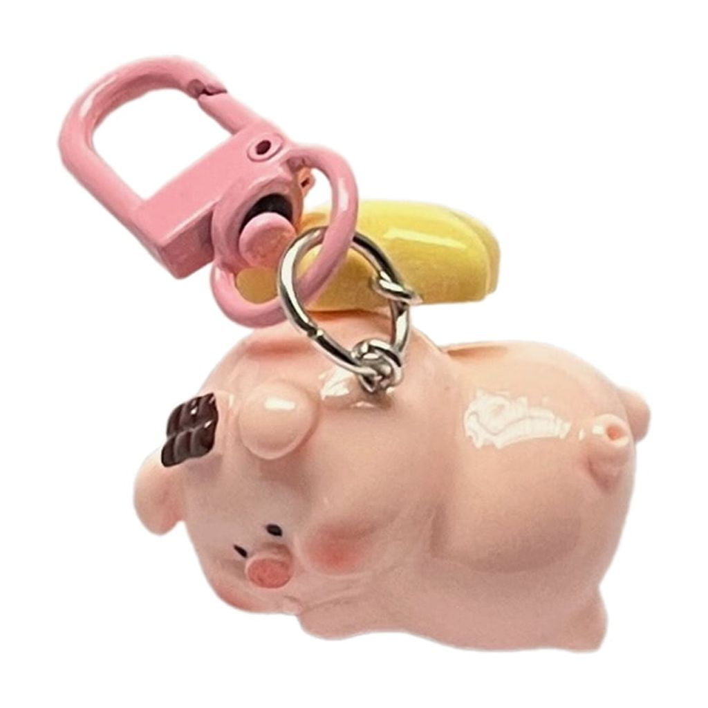 Sinyiin Delicate Resin Cartoon Piggy Keychain Souvenir Jewelry Cute ...