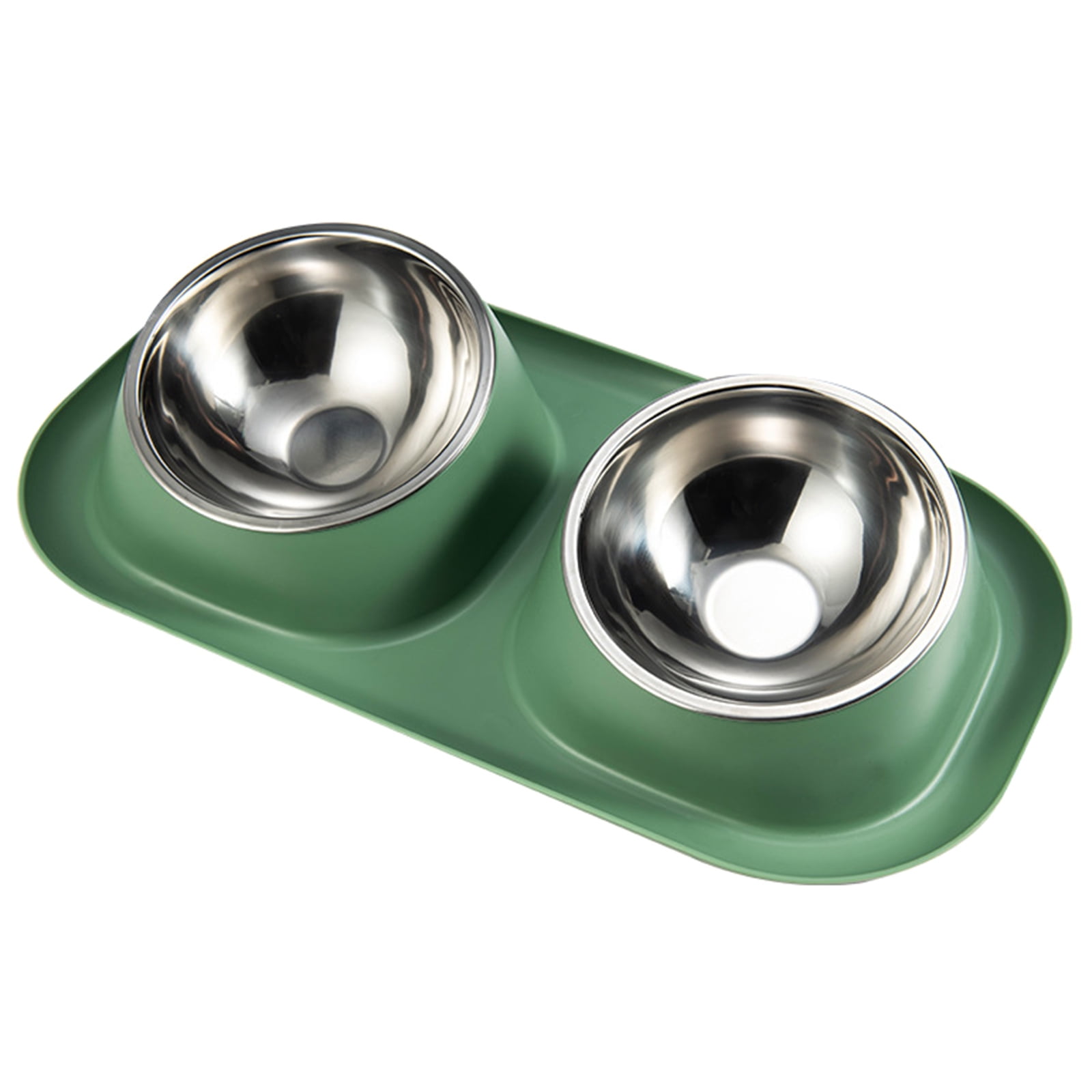 Sinyiin Double Small Dog Bowls Stainless Steel Food and Water Bowl Set ...