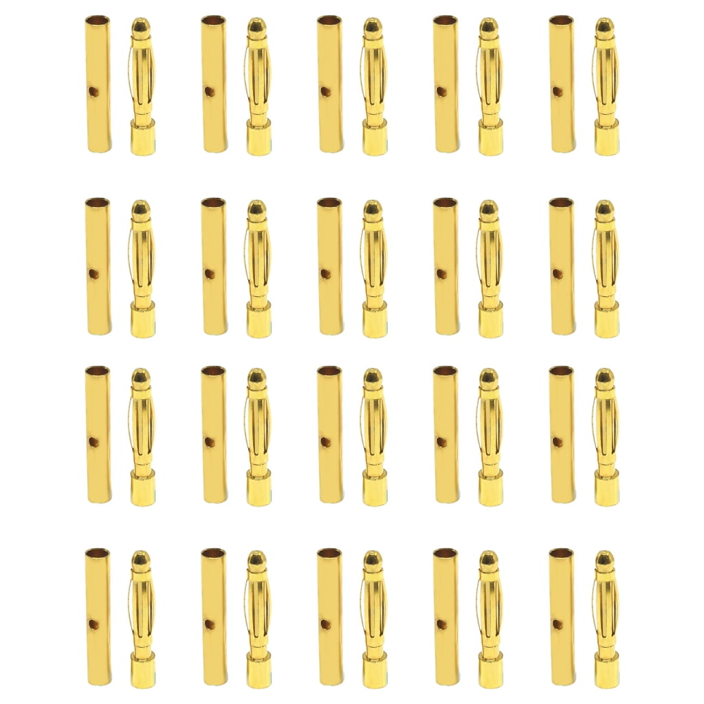 Sinyiin Easy Install Banana Plugs Gold Plated Plugs for Motor & ESC ...