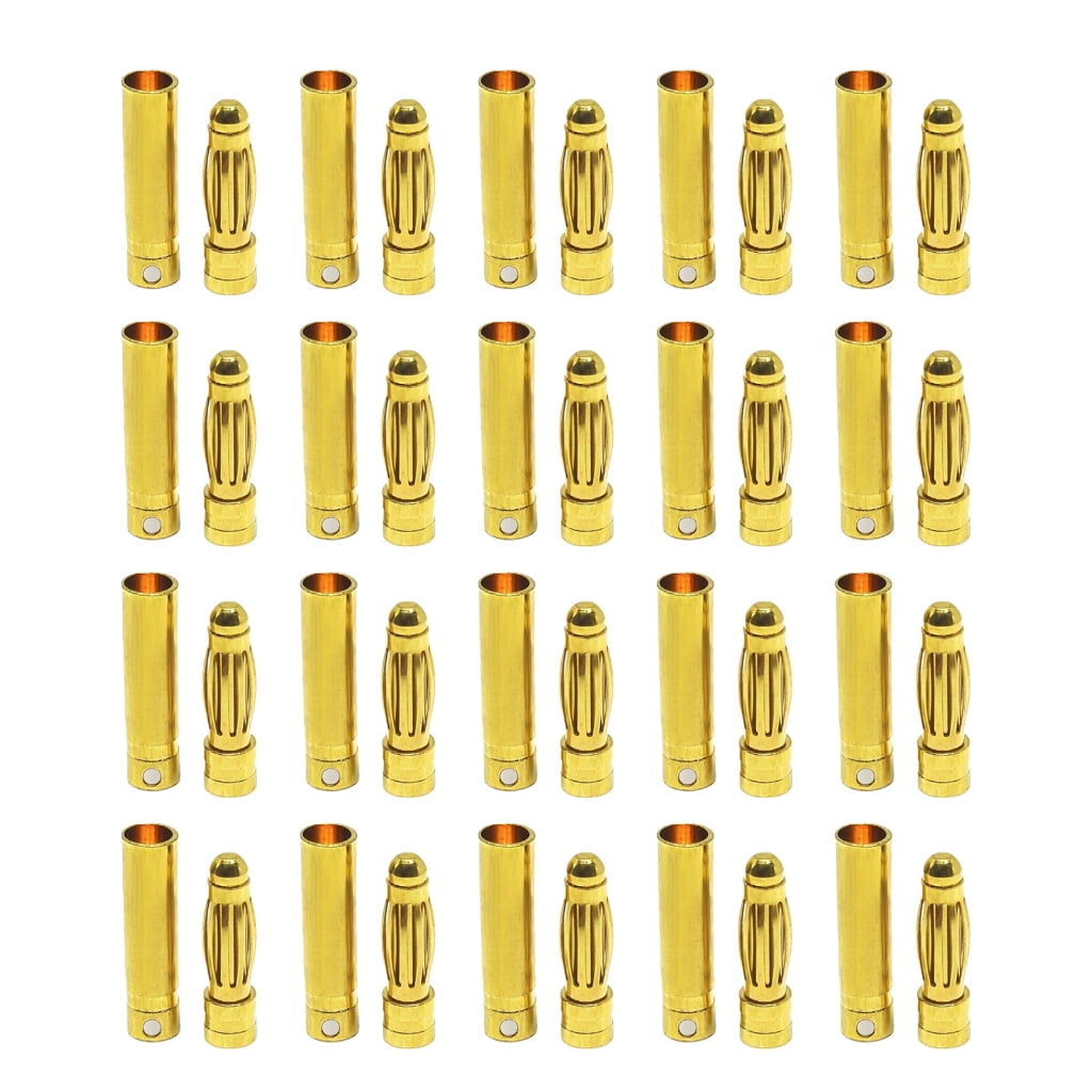 Sinyiin Easy Install Banana Plugs Gold Plated Plugs for Motor & ESC ...
