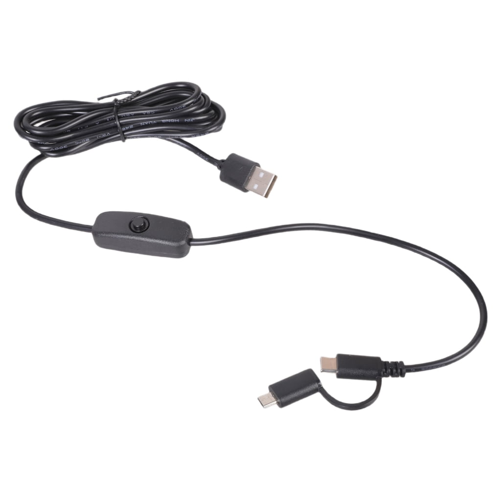 Sinyiin Electronic Device Power Cable USB to Type C USB On Off Switches ...